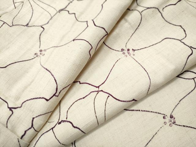 平和屋着物●上質な小紋　紬地　舞花尽くし　おく田謹製　正絹　逸品　CAAS7033yc