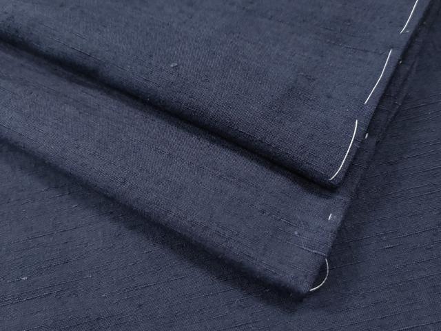 平和屋着物●結城紬　色無地　濃鼠色　正絹　逸品　未使用　CAAS7047yc