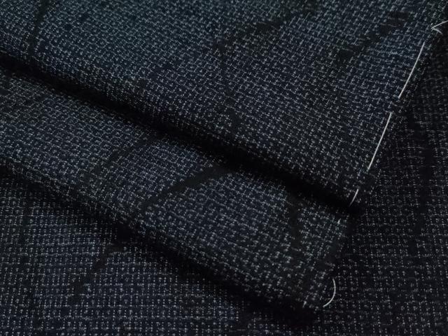 平和屋着物●結城紬　100亀甲　変わり縞　正絹　逸品　未使用　CAAS7053yc