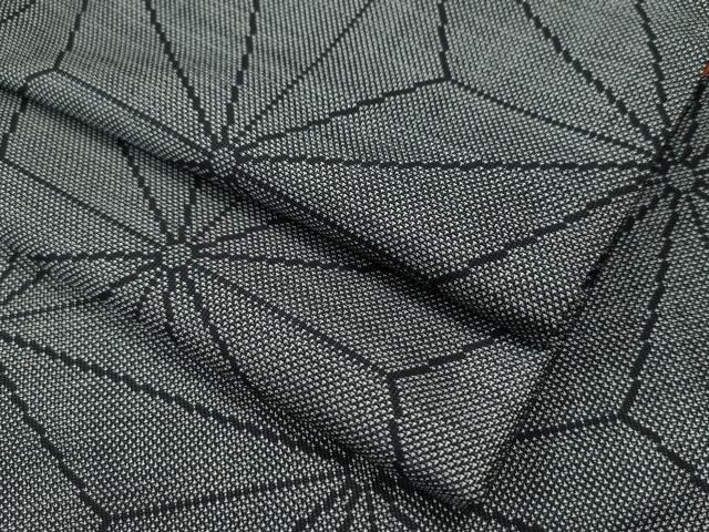 平和屋着物●本場大島紬　9マルキ　麻の葉文様　正絹　逸品　CAAS7092yc