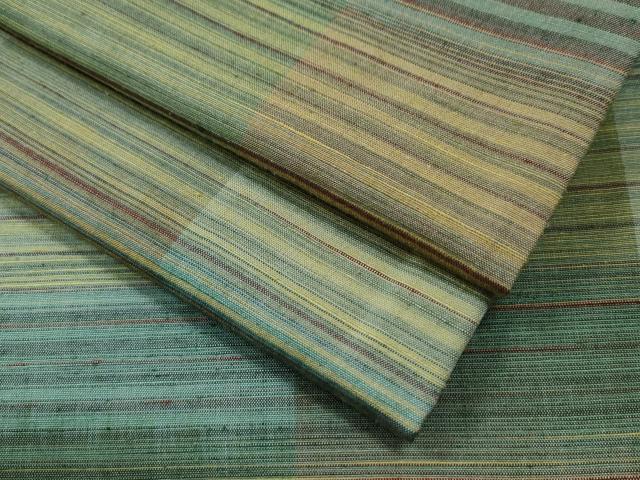 平和屋着物●上質な紬　横段文　胴抜き仕立て　正絹　逸品　CAAS7110yc