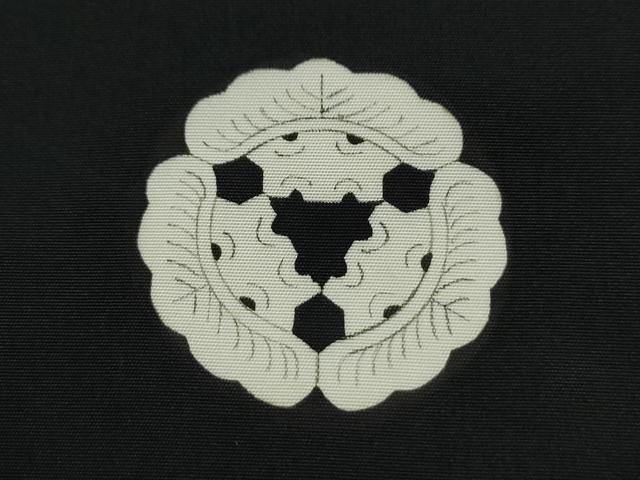 平和屋着物○男性 黒紋付 正絹 逸品 CAAS7145yc