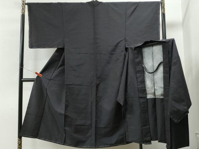 平和屋着物●男性　紬　アンサンブル　色無地　蝋色　正絹　逸品　未使用　CAAS7191yc