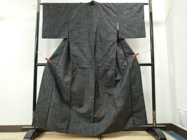 平和屋着物○本場染大島紬 吉祥文 正絹 逸品 CAAU3180yc