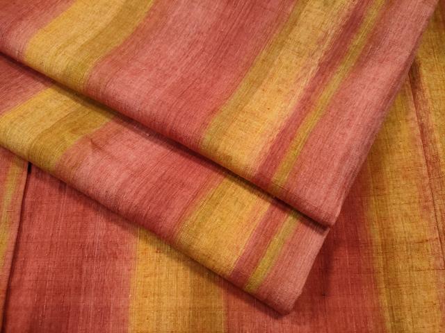 平和屋着物●上質な紬　縞　正絹　逸品　CAAS7221yc