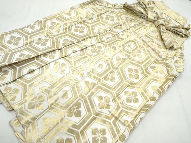 平和屋着物●男性　馬乗り袴　舞台衣装　亀甲花文　金糸　CAAS7256yc