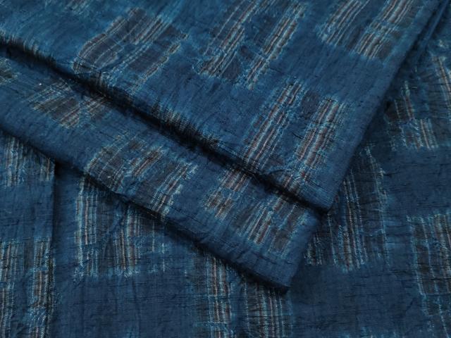 平和屋着物●上質な紬　絞り　色紙吉祥文　正絹　逸品　CAAS7258yc