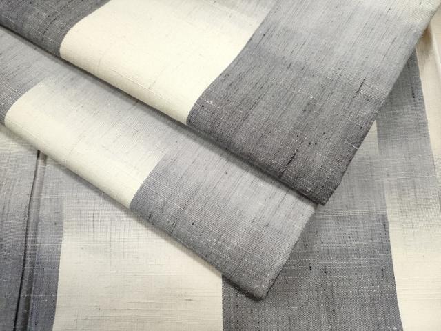 平和屋着物●上質な紬　変わり市松文　正絹　逸品　CAAS7358yc