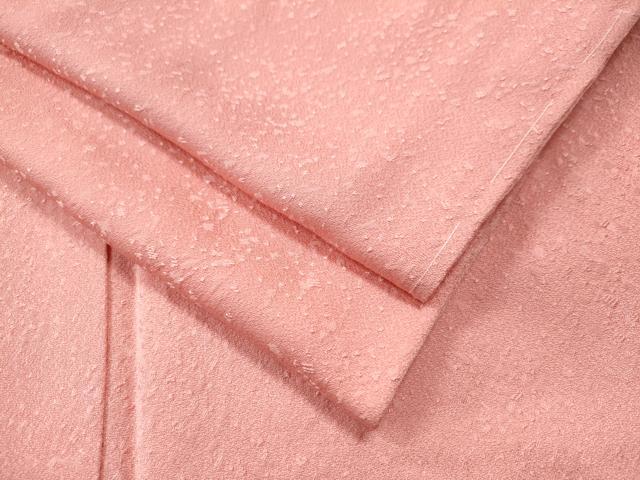 平和屋着物●上質な色無地　霰地紋　紅梅色　正絹　逸品　未使用　CAAS7419yc