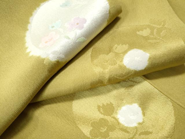 平和屋着物●長襦袢　無双仕立て　草花丸文　金彩　正絹　逸品　未使用　CAAS7420yc