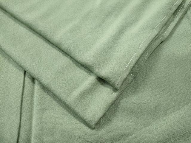 平和屋着物●上質な色無地　柳色　正絹　逸品　未使用　CAAS7428yc