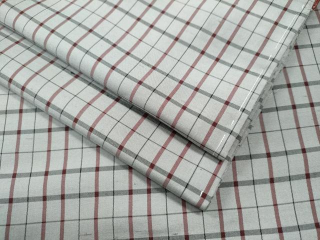 平和屋着物●上質な紬　格子柄　正絹　逸品　未使用　CAAS7443yc