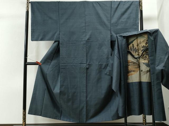 平和屋着物●男性　本場大島紬　アンサンブル　100亀甲　総詰め　正絹　逸品　CAAS7448yc