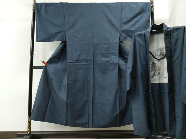 平和屋着物●男性　本場大島紬　アンサンブル　100亀甲　総詰め　正絹　逸品　CAAS7449yc