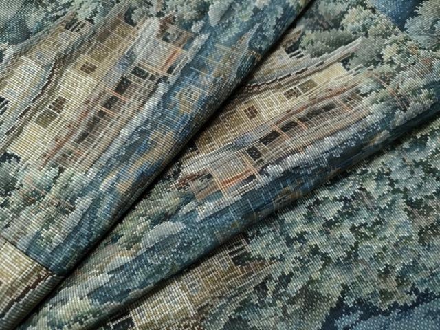 平和屋着物●都喜ヱ門　本場大島紬　7マルキ　金閣寺　総絣　藤絹織物謹製　正絹　逸品　CAAS7491yc