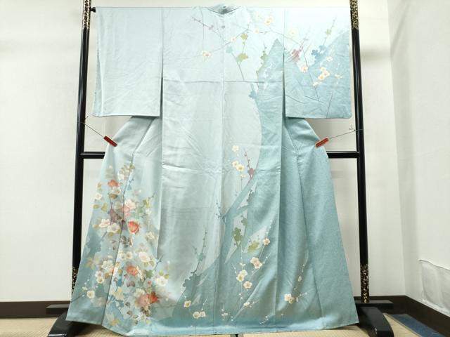 平和屋着物●訪問着　刺繍　枝花文　金彩　正絹　逸品　CAAS7518yc