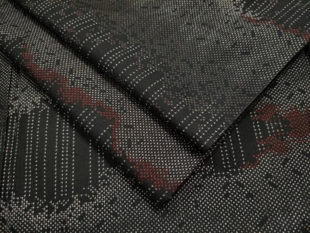 平和屋着物●本場大島紬　7マルキ　樹林文　正絹　逸品　CAAS7554yc