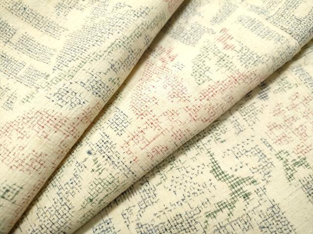 平和屋着物●本場結城紬　重要無形文化財　100亀甲　飛び亀甲　エ霞松竹梅吉祥文　正絹　逸品　CAAS7566yc