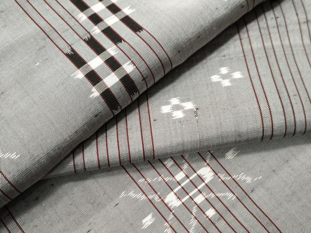 平和屋着物●本場琉球絣　琉球絣文様　正絹　逸品　CAAS7595yc