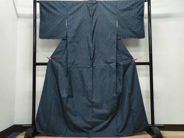 平和屋着物●本場大島紬　7マルキ　麻の葉文様　正絹　逸品　未使用　CAAS8421vf