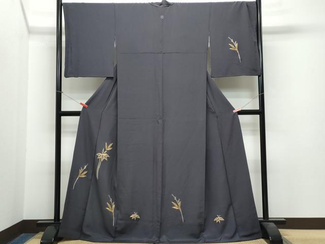 平和屋着物●訪問着　総刺繍　駒刺繍　笹　正絹　逸品　CAAS8437vf