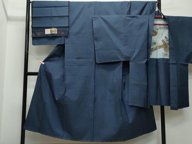 平和屋着物●男性　本場大島紬　アンサンブル　福原陸作　100亀甲　総詰め　証紙付き　正絹　逸品　未使用　CAAS8446vf