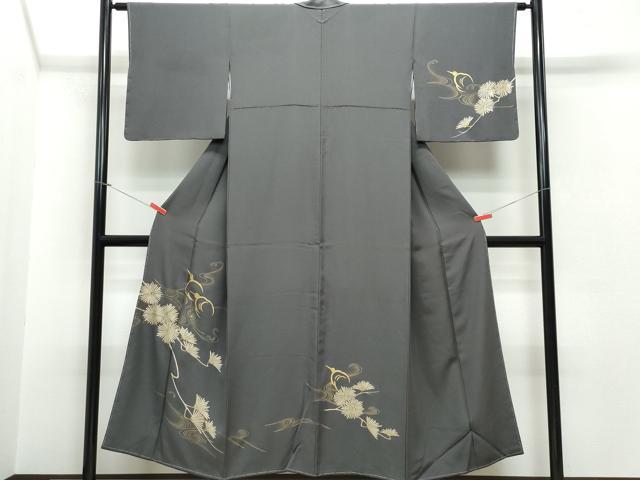 平和屋着物●訪問着　立波花鳥文　金彩　正絹　逸品　CAAS8528vf