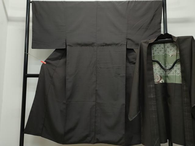 平和屋着物●男性　紬　アンサンブル　吉祥文　正絹　逸品　CAAS8546vf