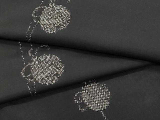 平和屋着物●本場大島紬　9マルキ　泥染め　地空き　鈴　近鉄百貨店扱い　正絹　逸品　未使用　CAAS8571vf