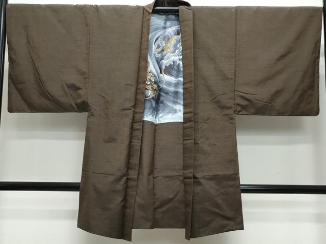 平和屋着物●男性　紬　アンサンブル　蝋色　正絹　逸品　未使用　DAAY9269az 平和屋着物○男性 紬 アンサンブル 赤墨色 正絹 逸品 CAAX0931vf