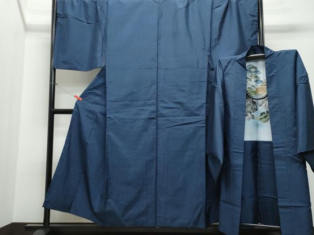 平和屋着物●男性　本場大島紬　アンサンブル　100亀甲　総詰め　キングサイズ　正絹　逸品　CAAS8608vf