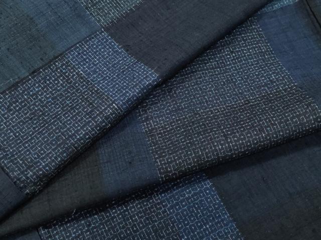 平和屋着物●本場結城紬　重要無形文化財　80亀甲　市松文様　正絹　逸品　CAAS8616vf