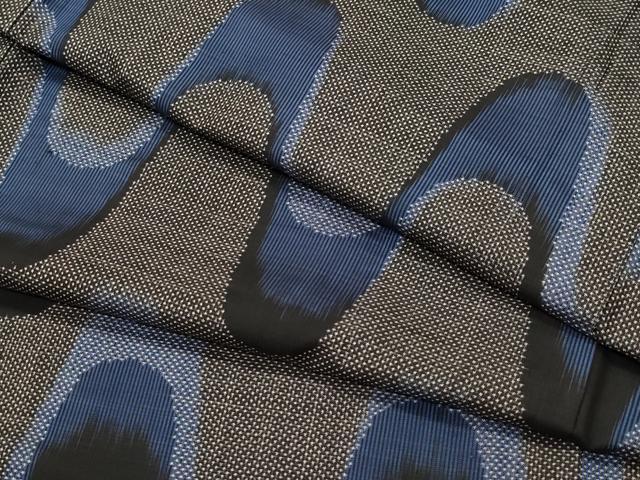 平和屋着物●本場大島紬　7マルキ　流線文　正絹　逸品　CAAS8628vf