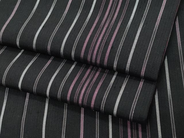 平和屋着物●上質な紬　縞　さが美扱い　正絹　逸品　CAAS8640vf