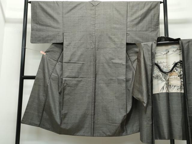 平和屋着物●男性　本場大島紬　アンサンブル　100亀甲　総詰め　正絹　逸品　CAAS8649vf