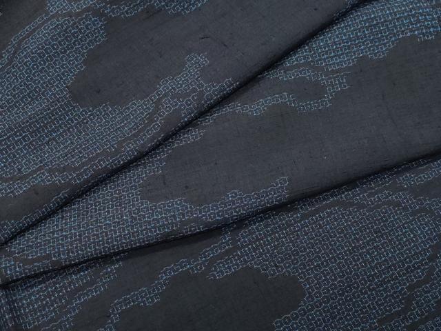 平和屋着物○結城紬 80亀甲 雲重ね文 正絹 逸品 CAAS8676vfの通販はau