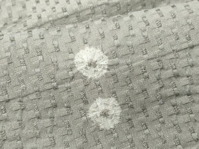 平和屋着物○上質な小紋 絞り 丸文 銀通し地 正絹 逸品 CAAS8699vf