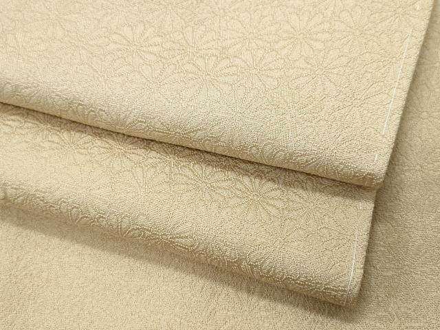 平和屋着物●上質な色無地　舞花地紋　薄香色　正絹　逸品　未使用　CAAS8704vf