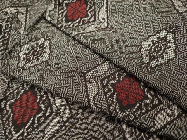 平和屋着物●本場大島紬　龍郷絣　正絹　逸品　CAAS8706vf