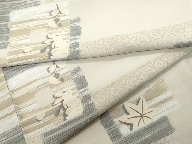 平和屋着物●小紋　兎　楓文　洗える着物　CAAS8723vf