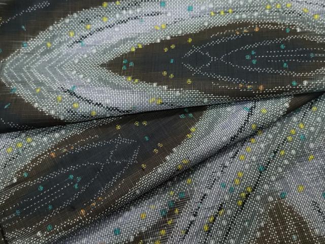 平和屋着物●本場大島紬　7マルキ　吉祥霞文　正絹　逸品　CAAS8748vf