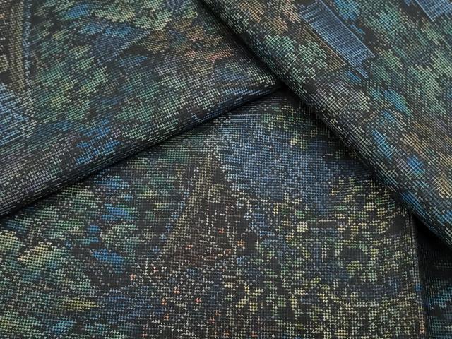 平和屋着物●本場大島紬　9マルキ　風景文　正絹　逸品　未使用　CAAS9282th