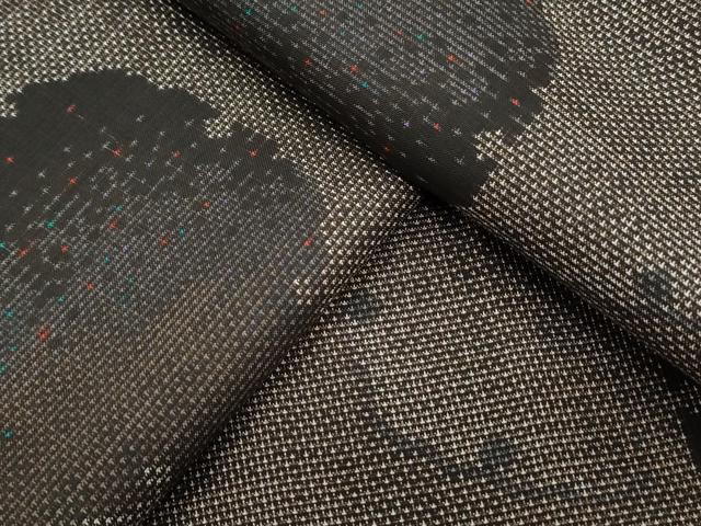 平和屋着物●本場大島紬　9マルキ　泥染め　雪輪文　正絹　逸品　CAAS9298th