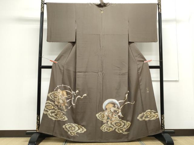 平和屋着物●豪華色留袖　作家物　風神　雷神　金銀彩　正絹　逸品　CAAS9310th