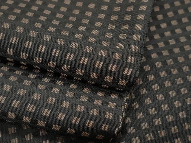 平和屋着物●上質な紬　格子文　正絹　逸品　CAAS9384th