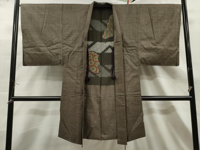 平和屋着物＃男性　男柄の最高峰　西郷柄　西郷絣　本場大島紬　長羽織　吉祥文　正絹　逸品　未使用　CAAT0446dy