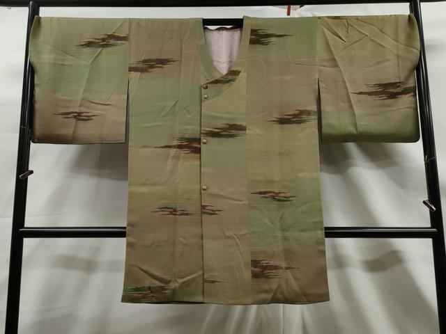 平和屋着物＃染色家 岩浅公展　道行コート　モール織　霞文　暈し染め　ロング丈　正絹　逸品　CAAT0458dy