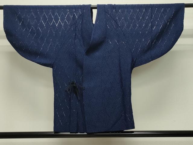平和屋着物▽和装コート　スリーシーズン　春夏秋　塵除け　吉祥文　紺青色　CAAT0578dy
