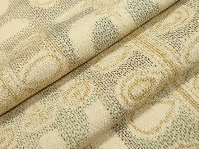 平和屋着物▽本塩沢　単衣　吉祥文　正絹　逸品　CAAT0760dy