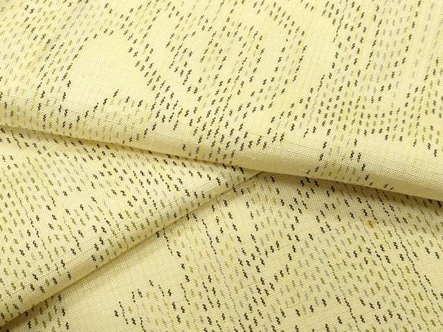 平和屋着物▽上質な紬　単衣　草花文　　正絹　逸品　未使用　CAAT0763dy